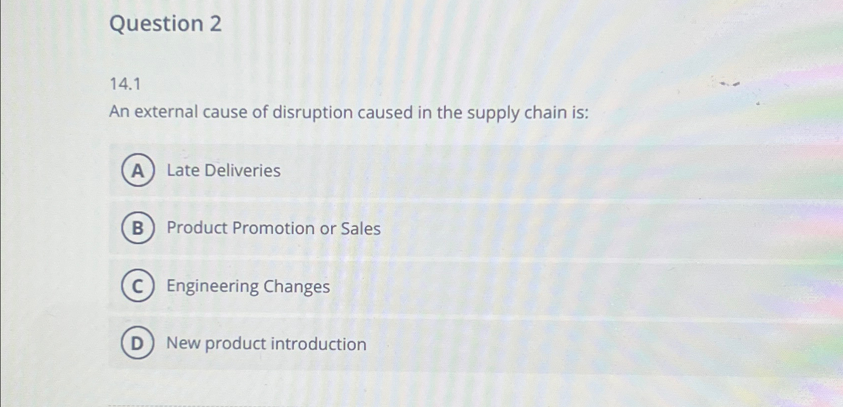 Solved Question 214.1An external cause of disruption caused | Chegg.com