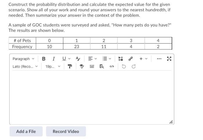 Solved Construct the probability distribution and calculate | Chegg.com
