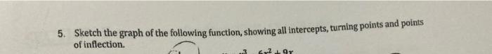 Solved 5. Sketch the graph of the following function, | Chegg.com