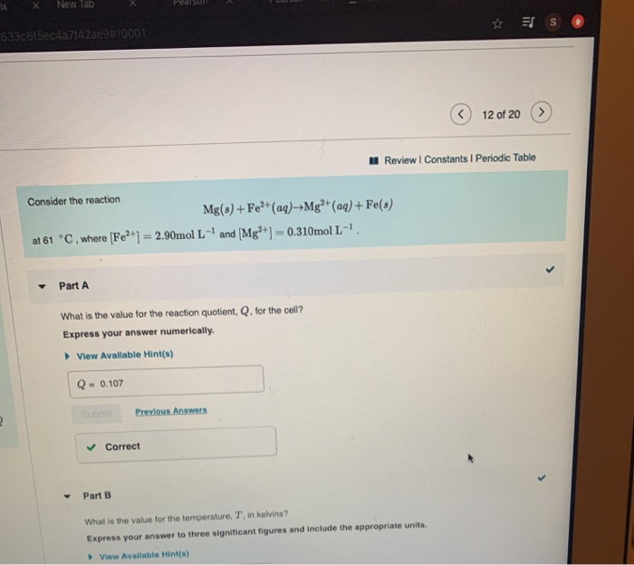 Solved LULU Review Constants 1 Periodic Table Part C What is | Chegg.com