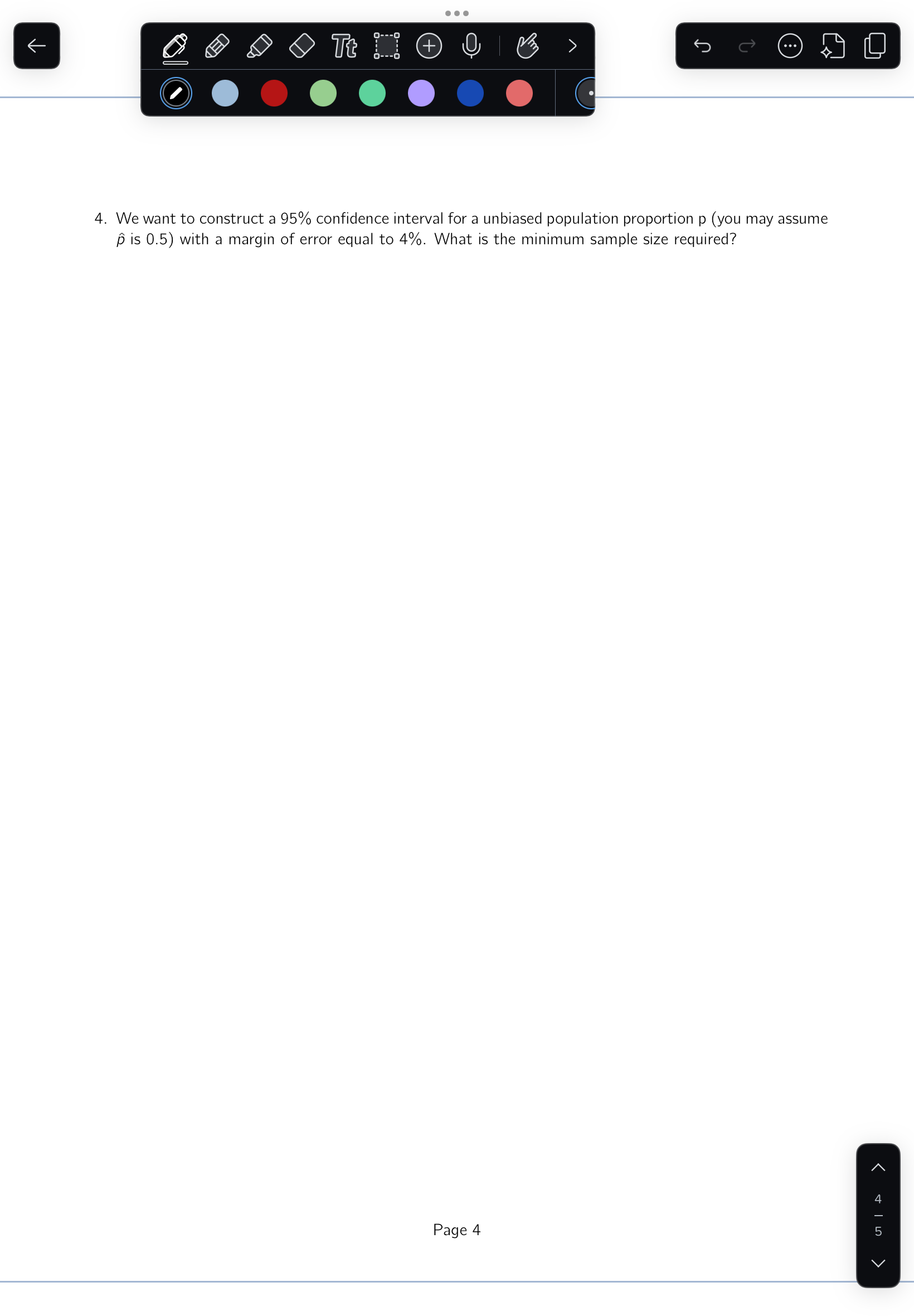 Solved 4. ﻿We want to construct a \( 95 \% \) ﻿confidence | Chegg.com