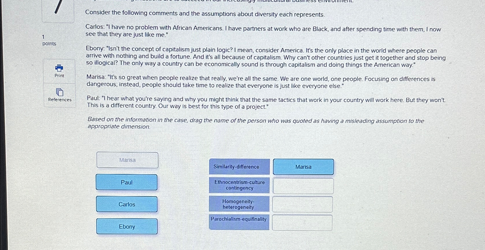 Solved Consider the following comments and the assumptions | Chegg.com