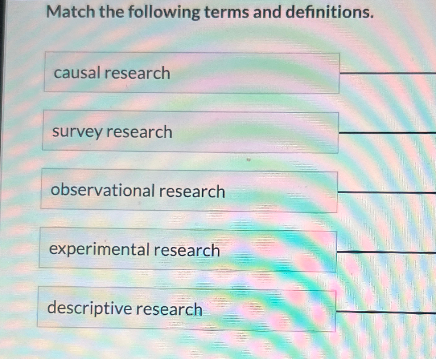 Solved Match the following terms and | Chegg.com