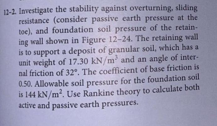 [Solved]: 12-2. Investigate the stability against o