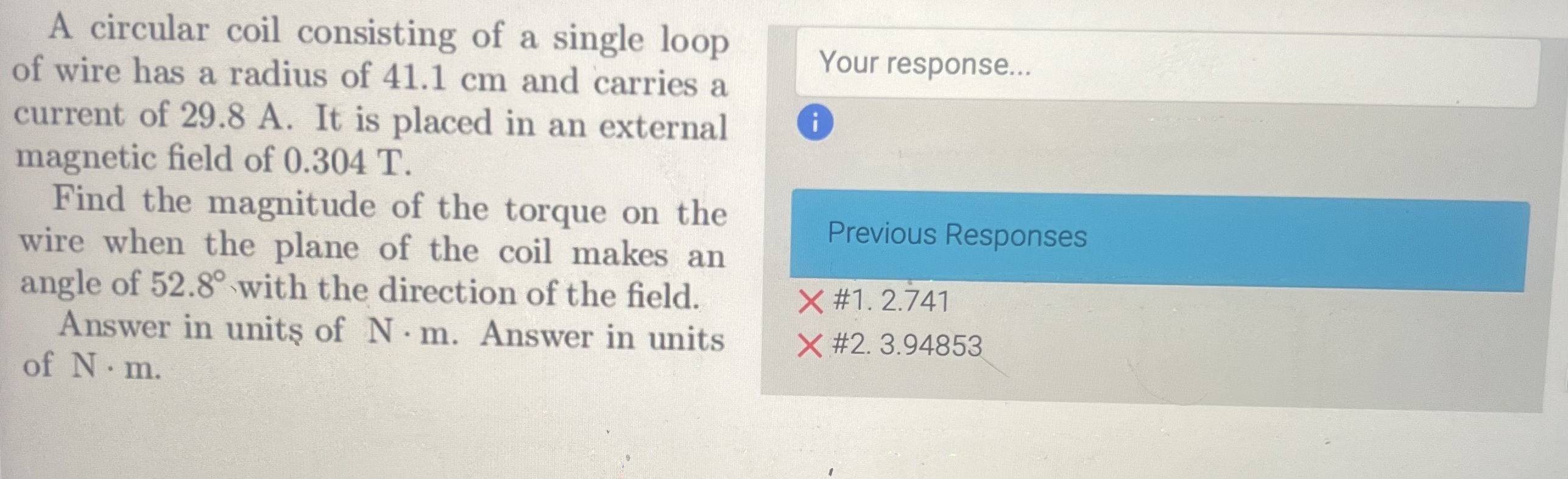 Solved A circular coil consisting of a single loop of wire | Chegg.com
