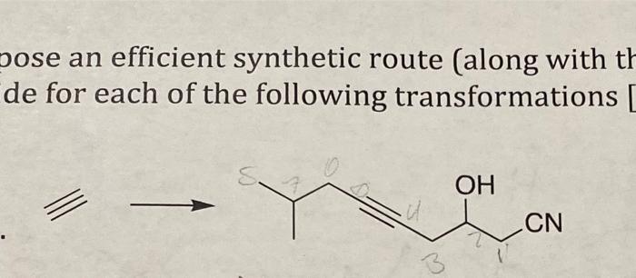 Solved Propose an efficient synthetic route that involved | Chegg.com