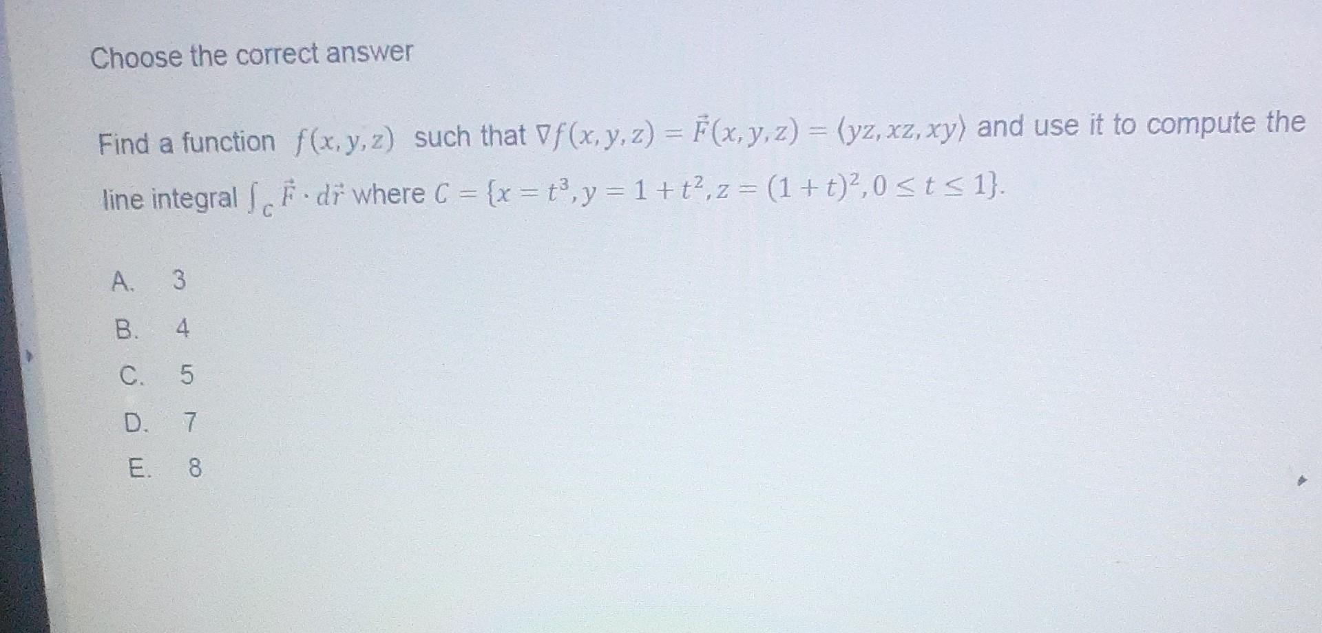 Solved Find a function f(x,y,z) such that | Chegg.com