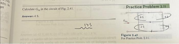 Solved 8(b). In get (243) Calculate Geq in the circuit of | Chegg.com