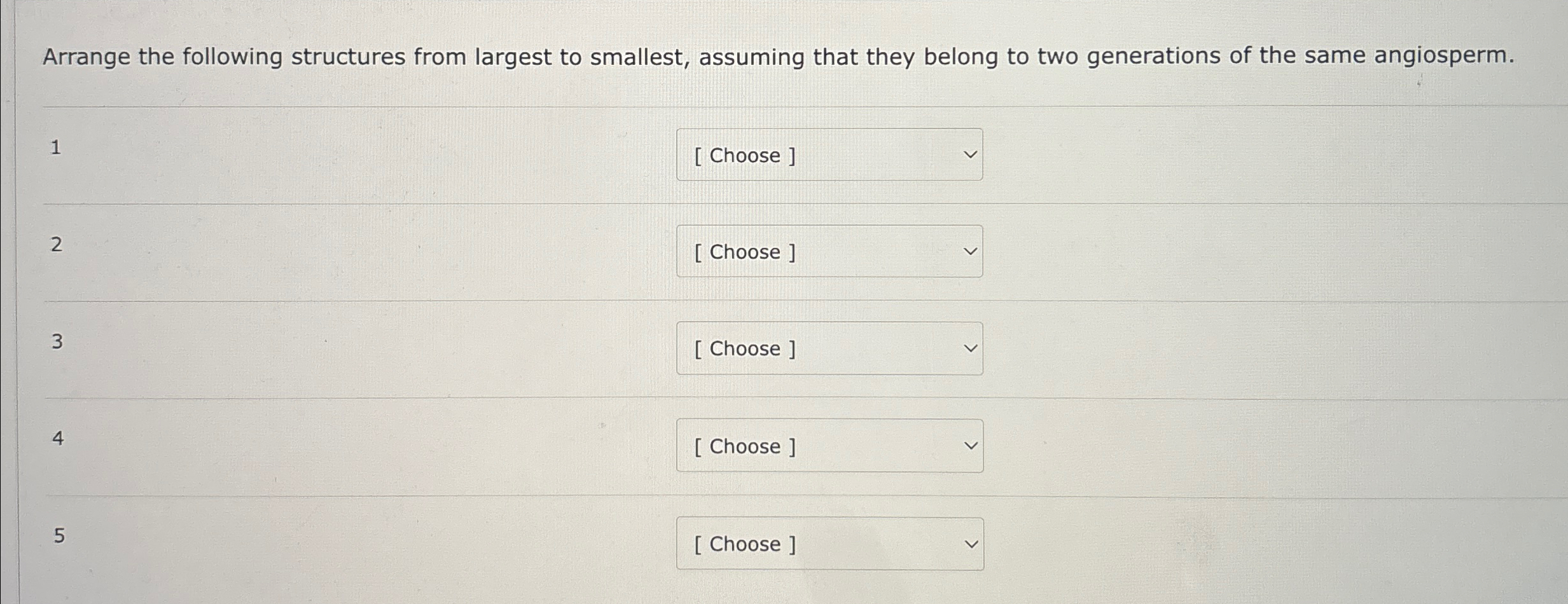 Solved Arrange the following structures from largest to | Chegg.com