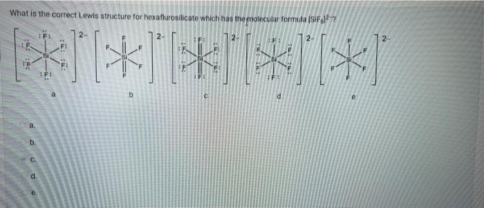 Solved What is the correct Lewis structure for | Chegg.com