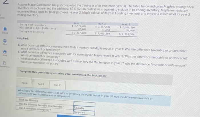 Solved Assume Maple Corporation has just completed the third | Chegg.com Solved Assume Maple Corporation has just completed the third | Chegg.com