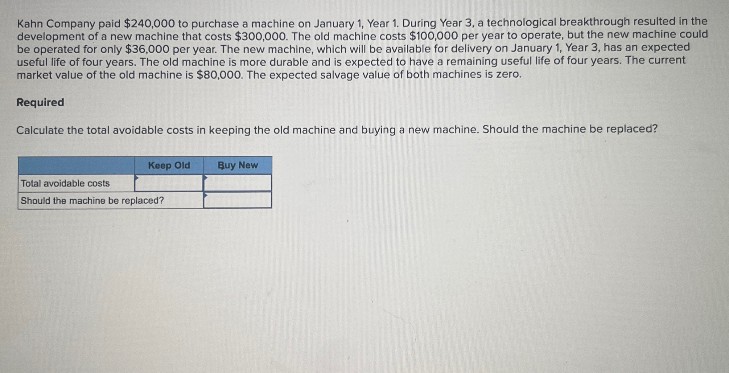 Solved Kahn Company paid $240,000 ﻿to purchase a machine on | Chegg.com