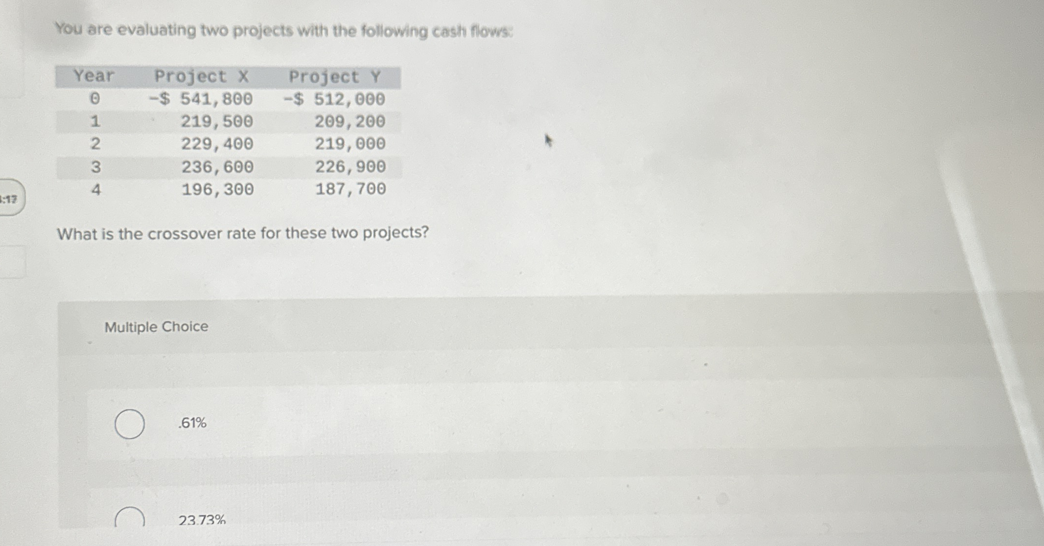 Solved You Are Evaluating Two Projects With The Following