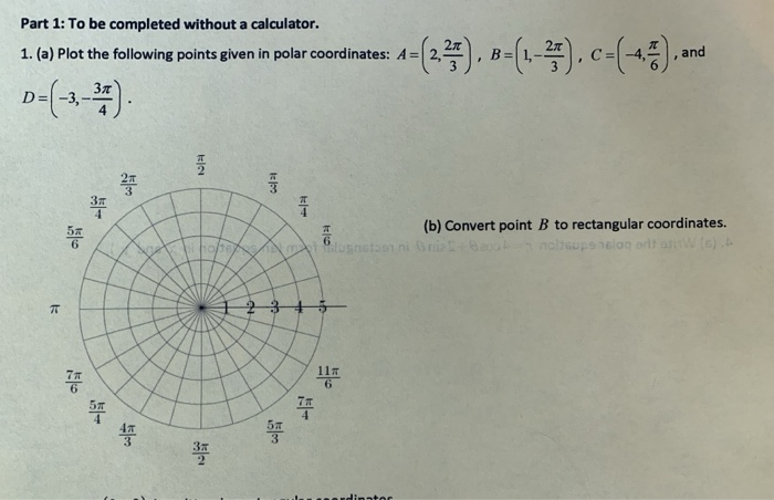 Solved 1. (a) Plot the following polnts given in polar | Chegg.com