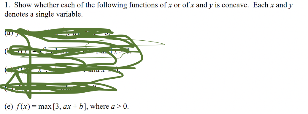 Solved Show whether each of ﻿the following functions | Chegg.com