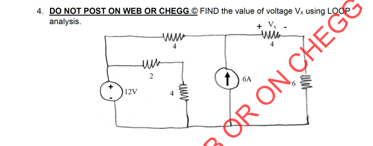 Solved DO NOT POST ON WEB OR CHEGG.@ FIND the value of | Chegg.com