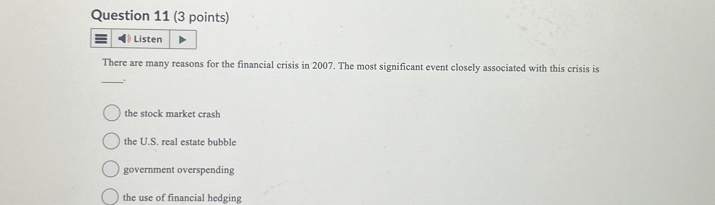 Solved Question 11 (3 ﻿points)There are many reasons for the | Chegg.com