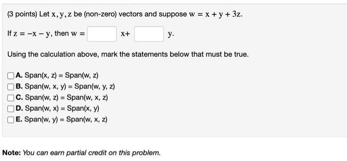 Solved (3 points) Determine whether the given set S is a | Chegg.com