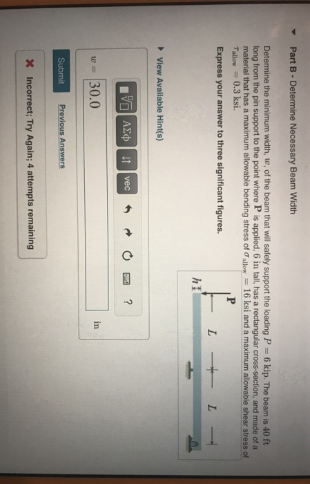 Solved Learning Goal: To know how to use shear and | Chegg.com