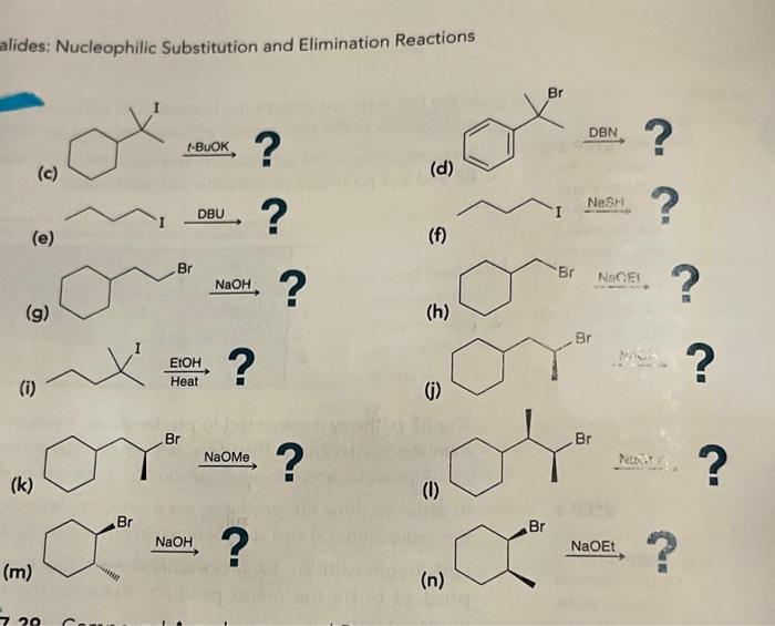 Solved lides: Nucleophilic Substitution and Elimination | Chegg.com