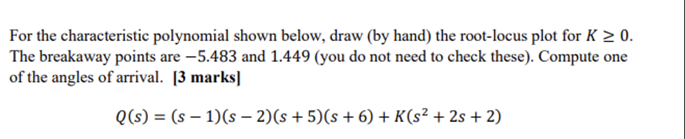 Solved For the characteristic polynomial shown below, draw | Chegg.com