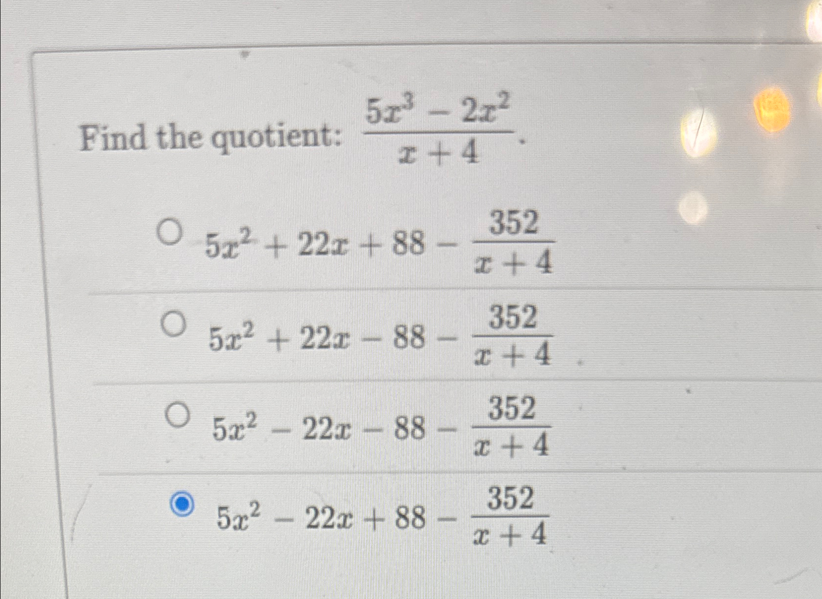 Solved Find the quotient: | Chegg.com