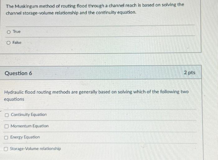 Solved The Muskingum Method Of Routing Flood Through A