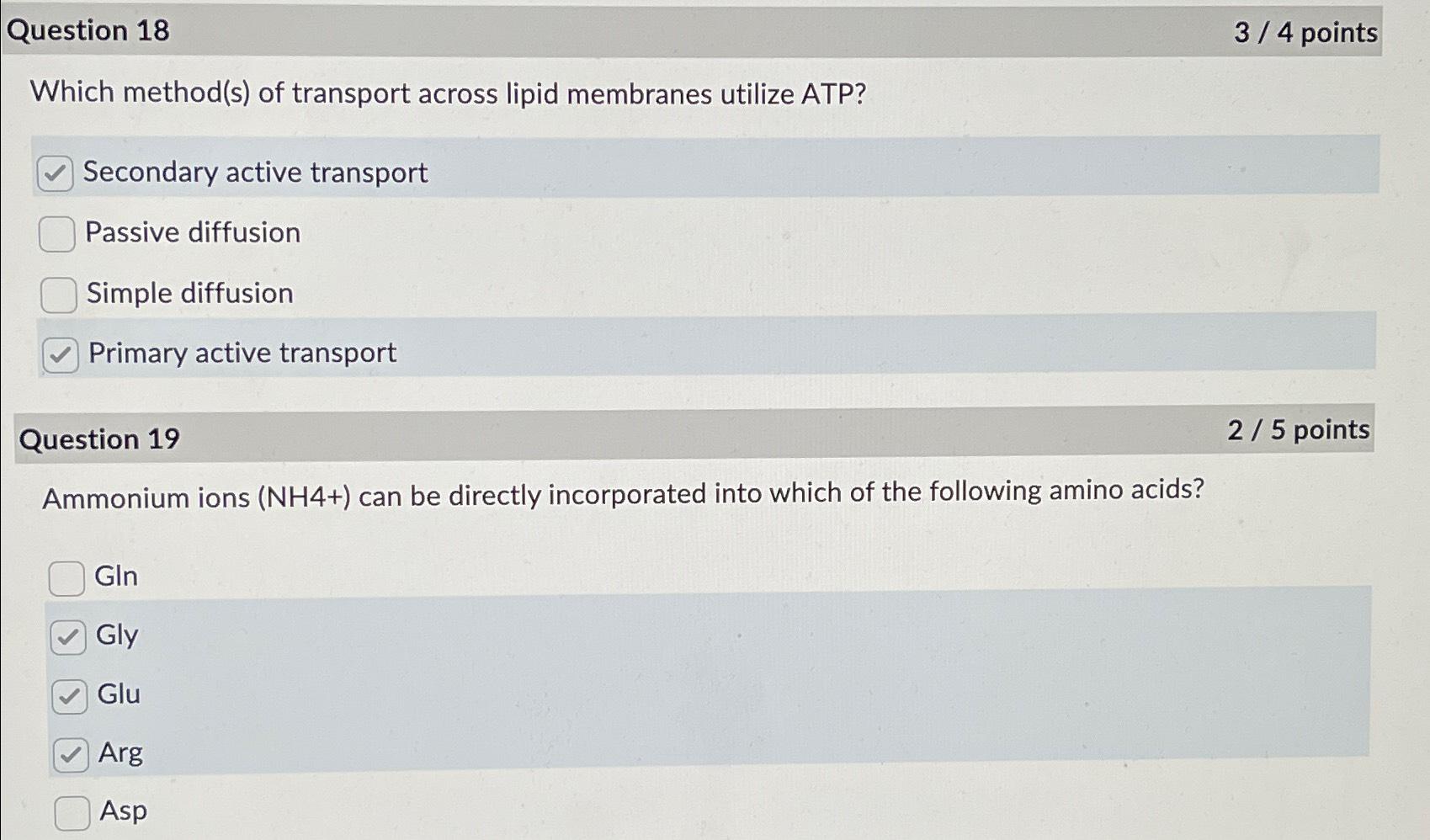 Solved Question 183 / 4 pointsWhich method(s) of transport | Chegg.com Solved Question 183 / 4 pointsWhich method(s) of transport | Chegg.com