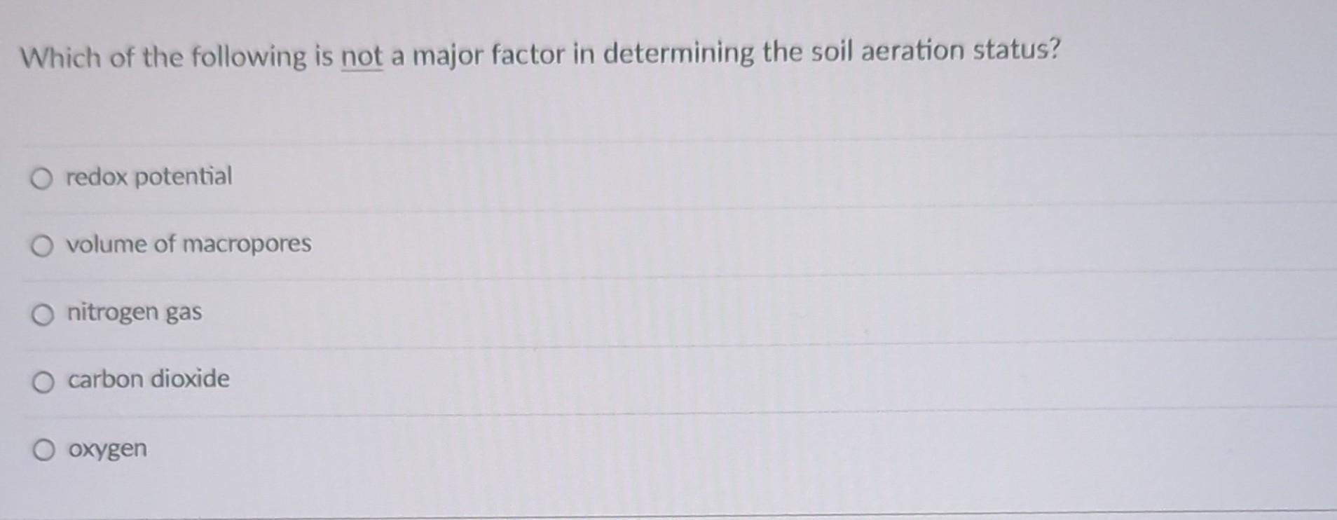 Which of the following is not a major factor in | Chegg.com