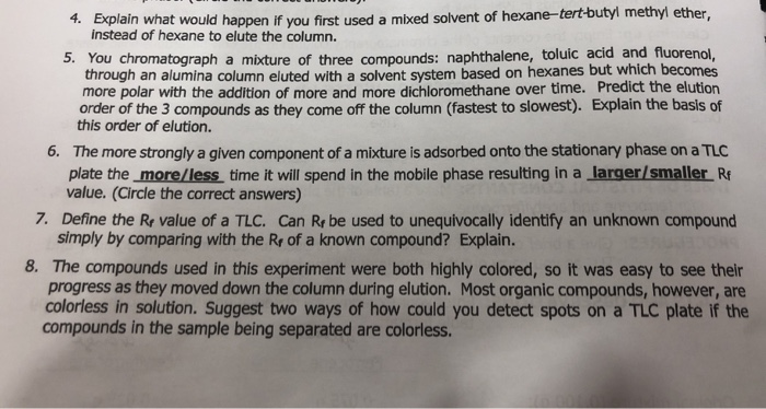 Solved 4. Explain what would happen if you first used a | Chegg.com