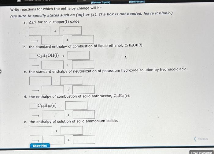 Solved [Review Topled] [Reterences] Write reactions for | Chegg.com