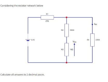 Solved Considering the resistor network belowCalculate all | Chegg.com