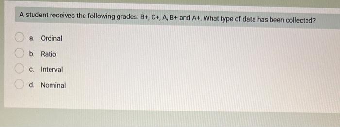 Solved A student receives the following grades: B+C+A,B+ and | Chegg.com