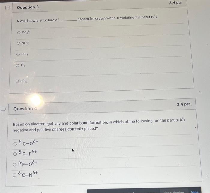 Solved A valid Lewis structure of cannot be drawn without | Chegg.com