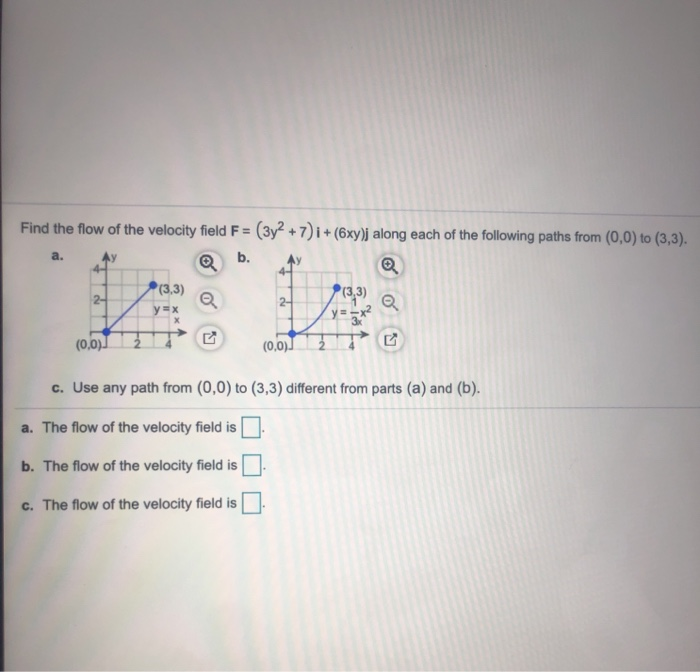 Solved Find the flow of the velocity field F = (3y2 + 7)i + | Chegg.com