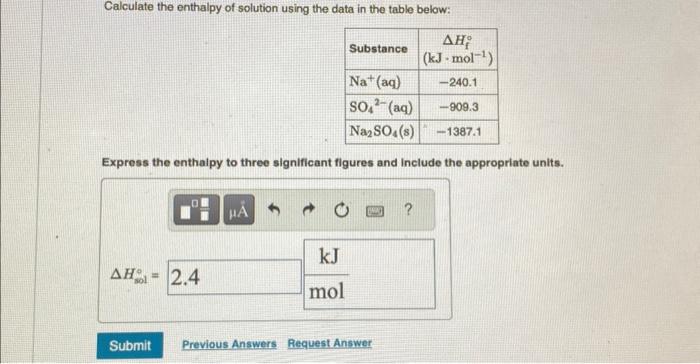 Solved A sample of Na2SO4( s) is dissolved in 227 g of water | Chegg.com