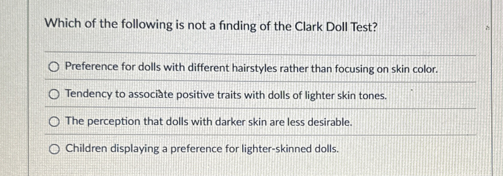 Solved Which of the following is not a finding of the Clark | Chegg.com