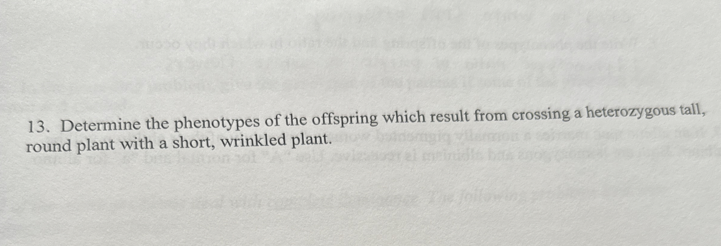 Solved Determine the phenotypes of the offspring which | Chegg.com