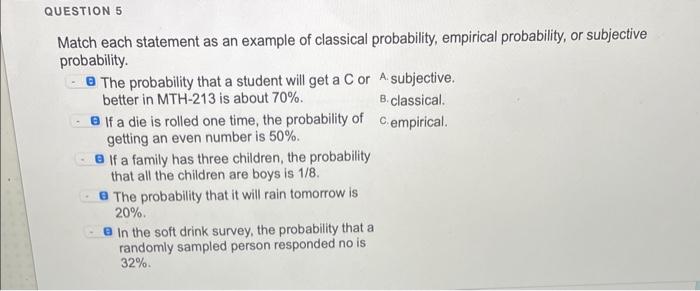 Solved Match each statement as an example of classical | Chegg.com