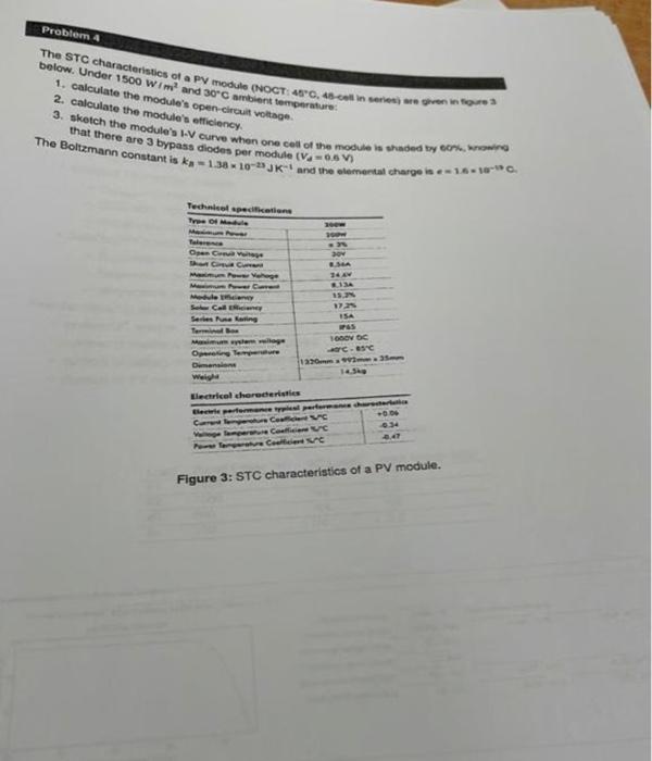 Solved A given PV module (composed of 36 cells in series) is | Chegg.com