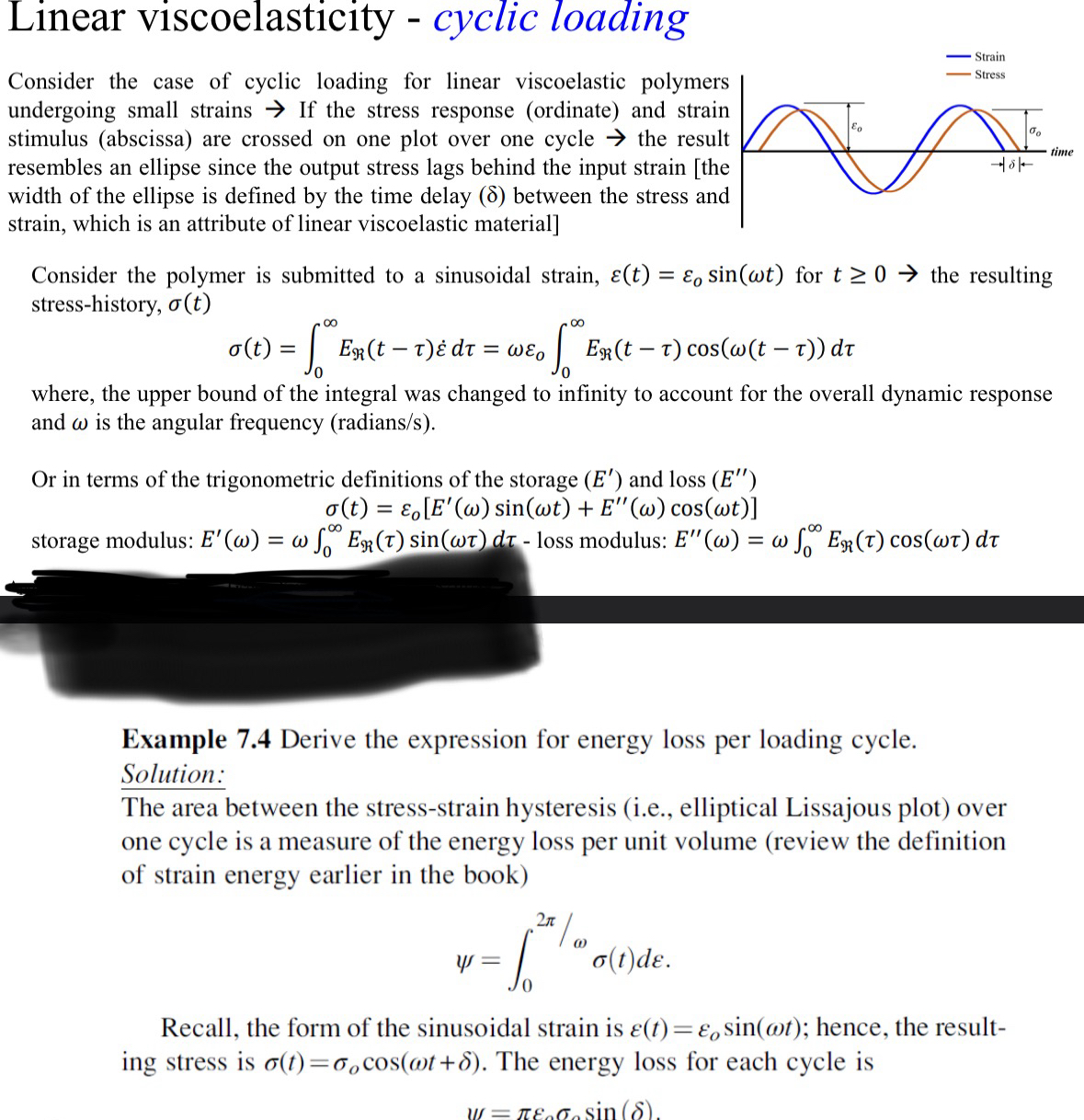 Solved Linear viscoelasticity - ﻿cyclic loadingConsider the | Chegg.com