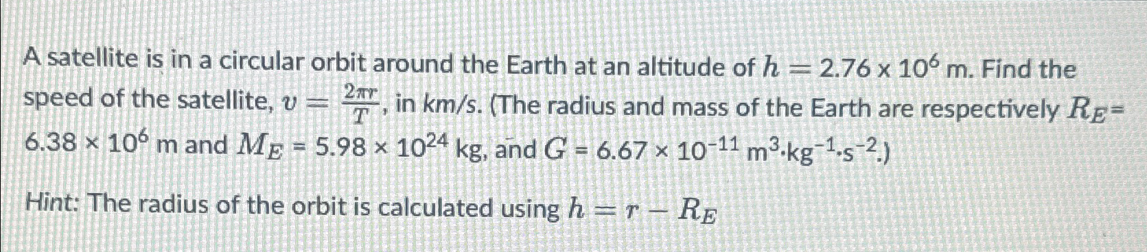 Solved A satellite is in a circular orbit around the Earth | Chegg.com