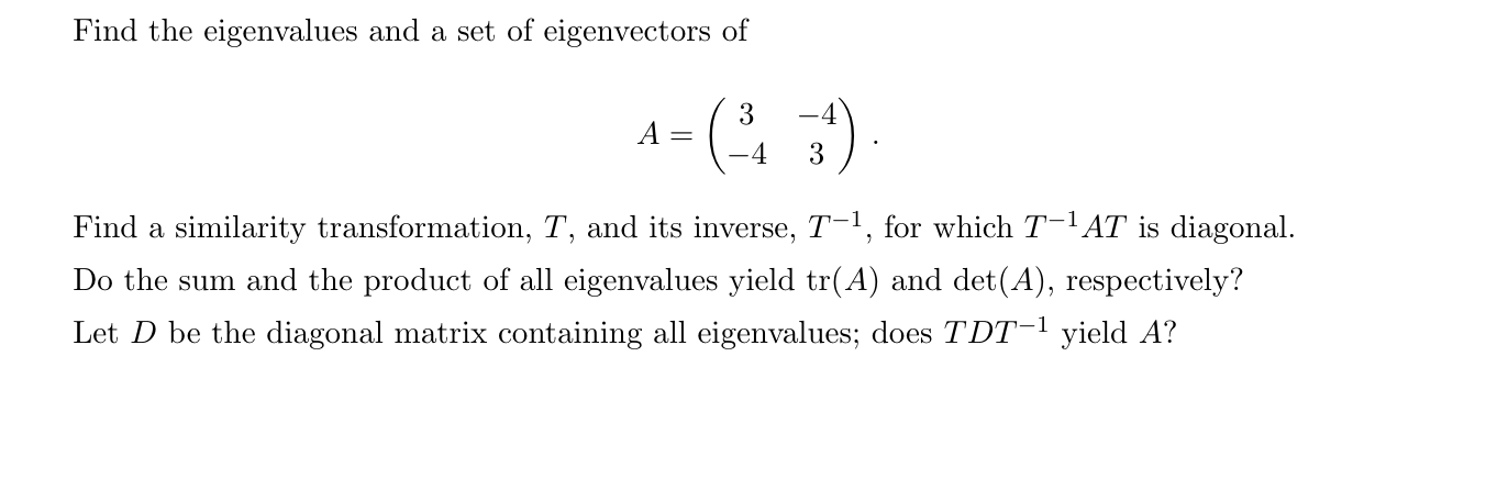 Solved IT's urgent Find the eigenvalues and a set of | Chegg.com