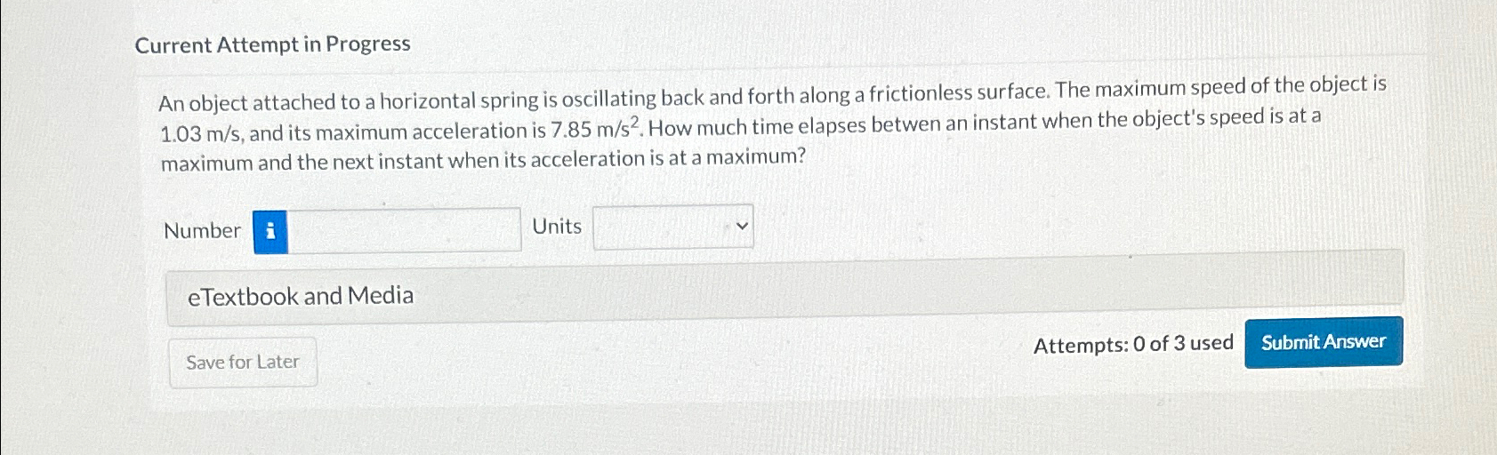Solved Current Attempt in ProgressAn object attached to a | Chegg.com