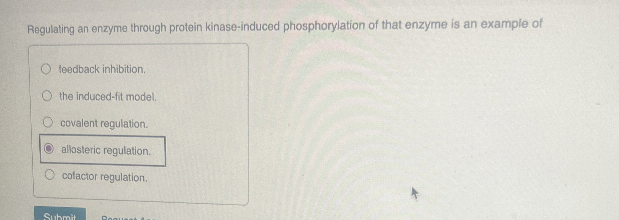 Solved Regulating an enzyme through protein kinase-induced | Chegg.com