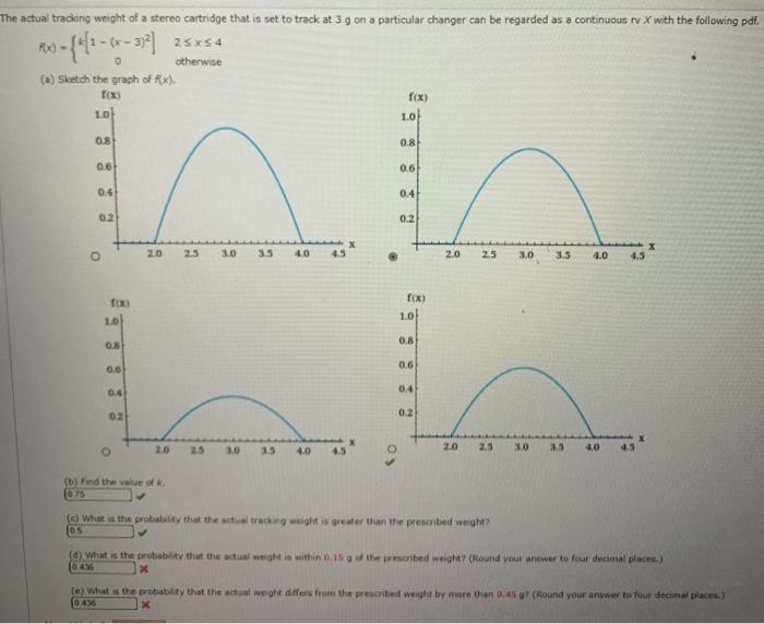 Solved (a) What Is the probability that the actual weight is | Chegg.com