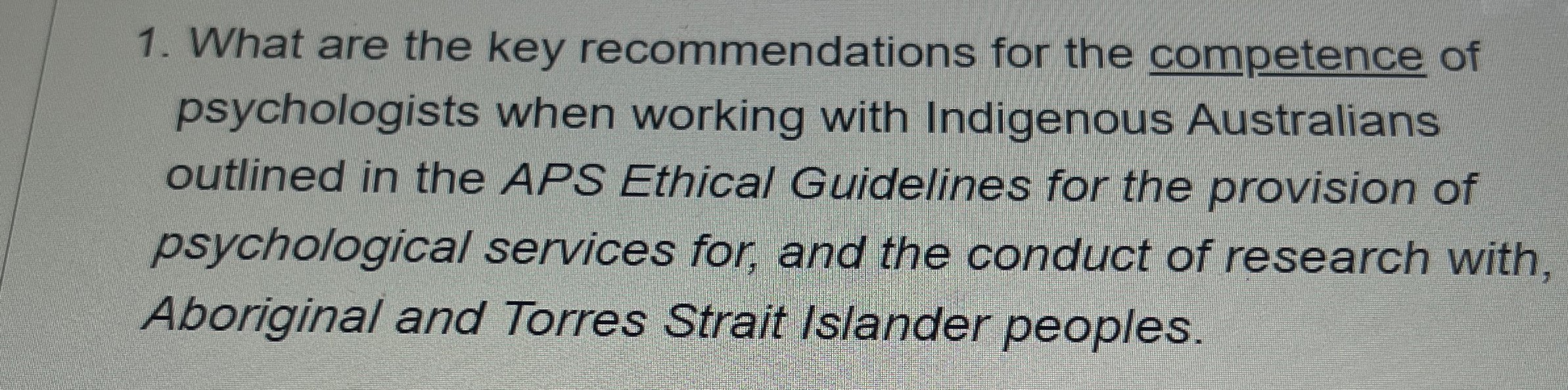 Solved What are the key recommendations for the competence | Chegg.com