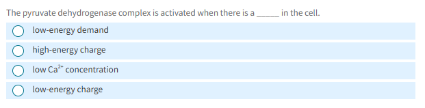 Solved The pyruvate dehydrogenase complex is activated when | Chegg.com