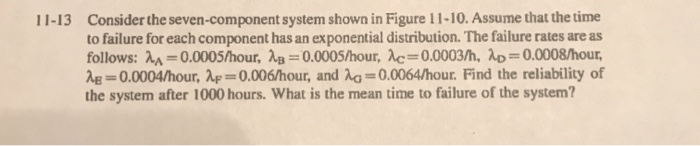 11-13 Consider the seven-component system shown in | Chegg.com