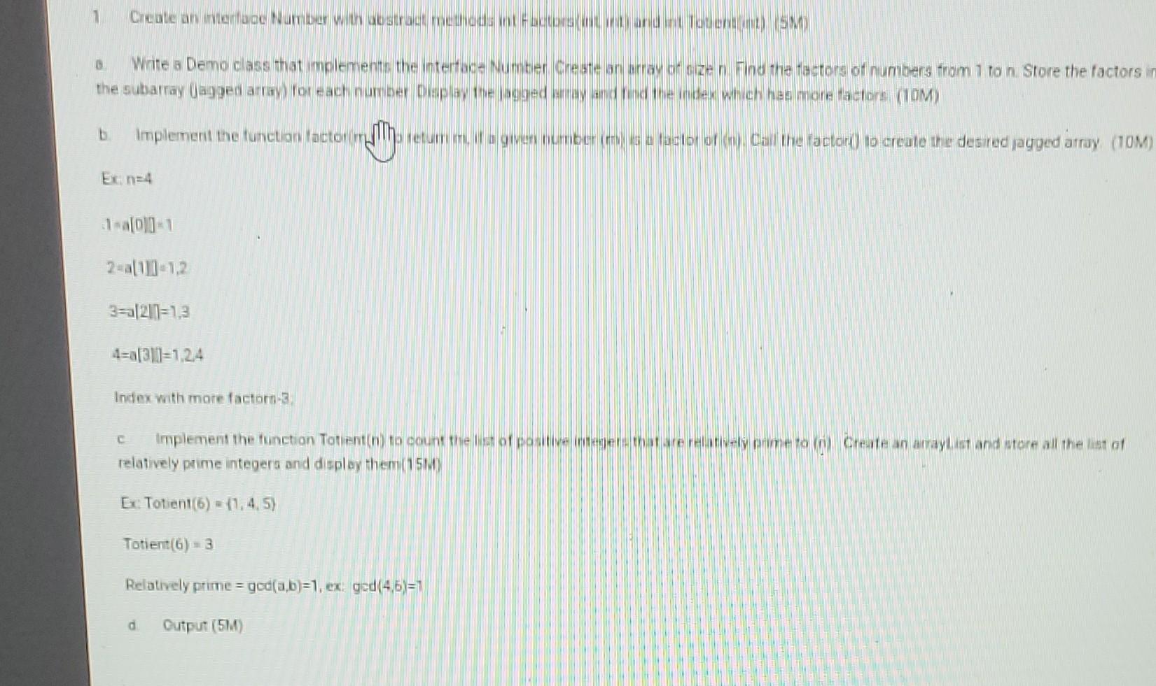 Solved 0. Wirite a Demo class that implements the interface | Chegg.com